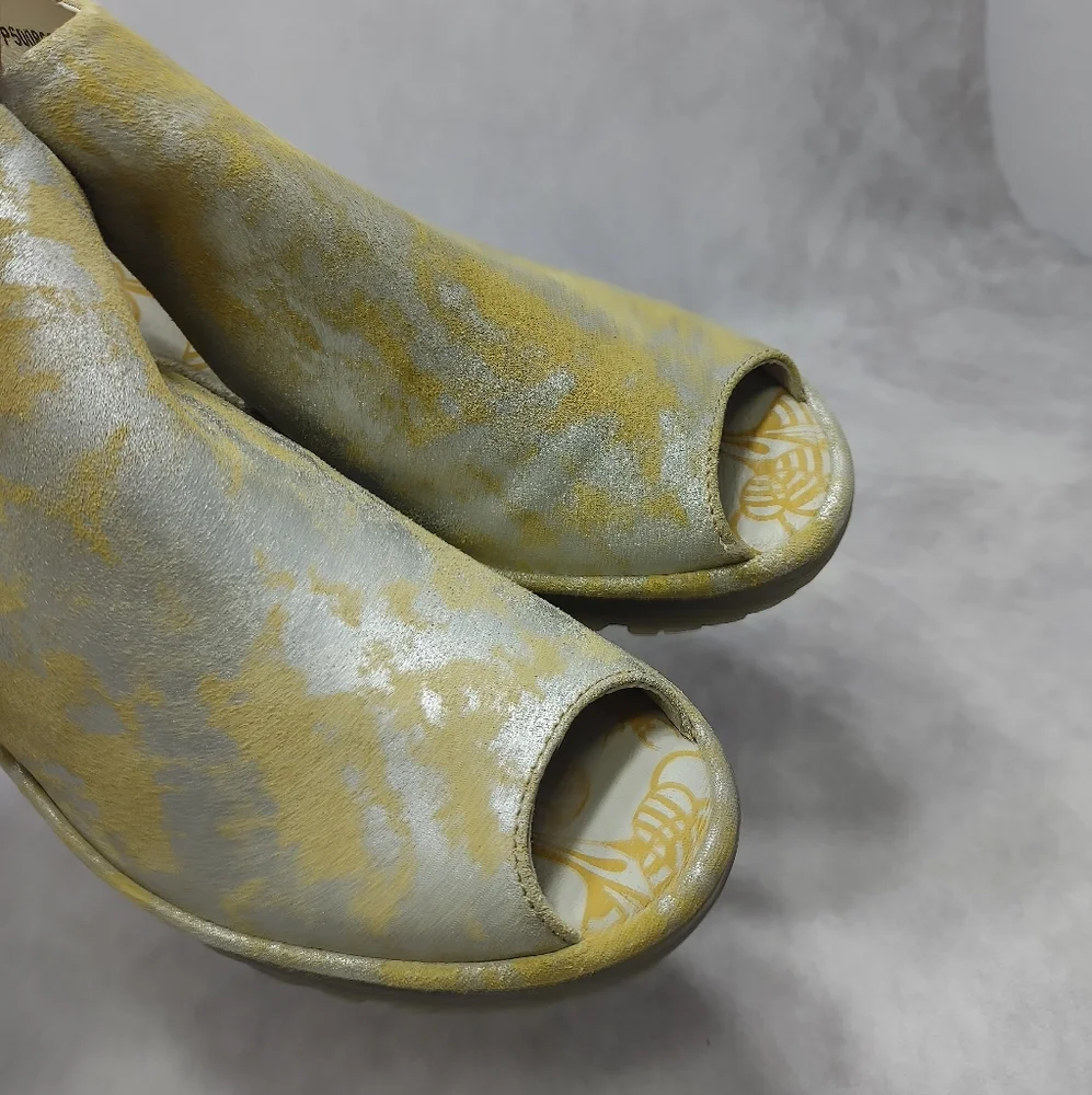 Fly London | Shoes | Fly London Yuzu Platform Wedge Peep Toe Sandal ...
